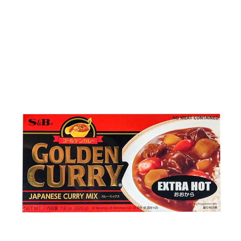 Golden Curry Extra Hot, S&B - Drakfrukt.se