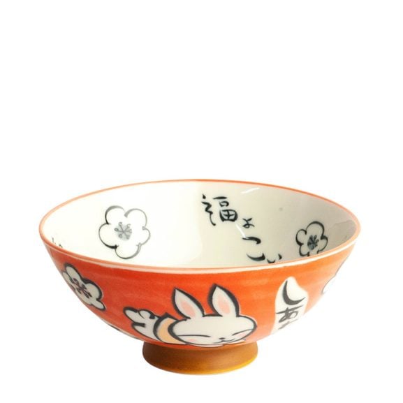 Risskål Orange Kaniner 14cm - Drakfrukt.se