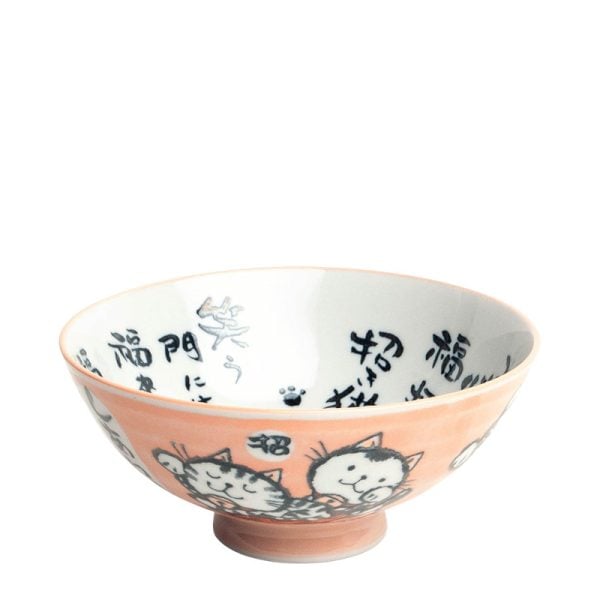 Risskål Rosa Katter 14cm - Drakfrukt.se