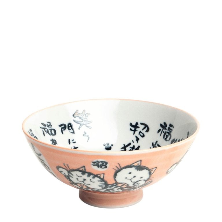 Risskål Rosa Katter 14cm - Drakfrukt.se